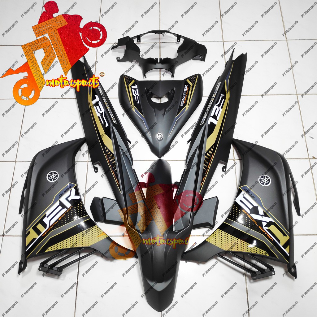 Yamaha LC135 Cover Set Matt Black Exciter Kings 2021 Gold V2 V3 V4 V5 ...