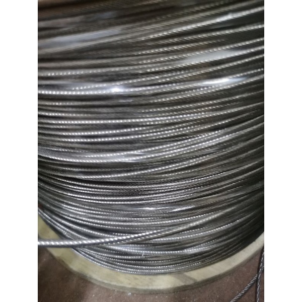 316 stainless Steel cable without coated for invisible grille | Shopee ...