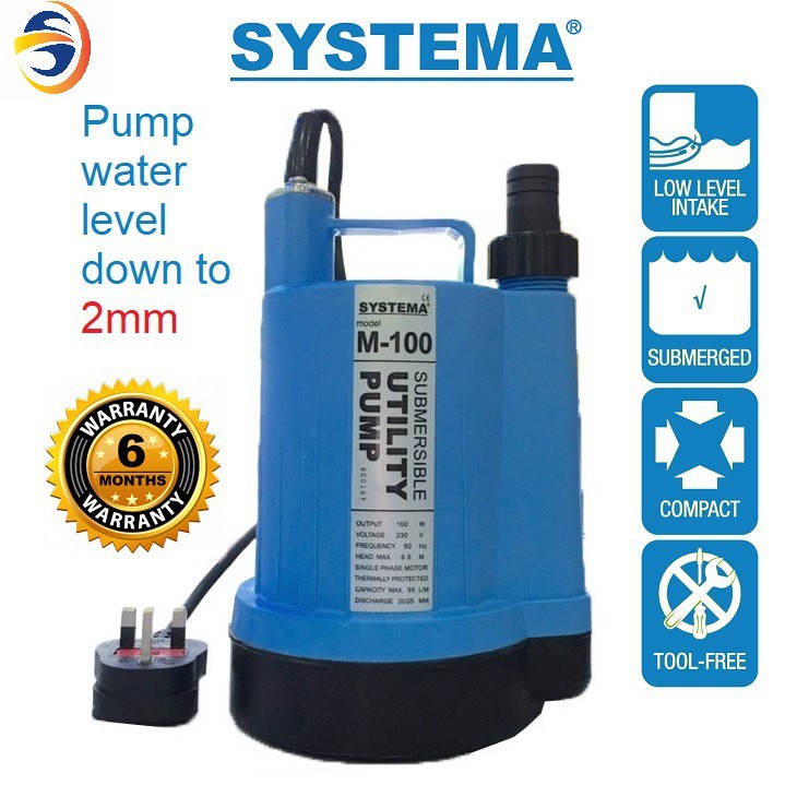 SYSTEMA M-100 / MF-100 (AUTO) ELECTRICAL SUBMERSIBLE PUMP (PUMP WATER ...