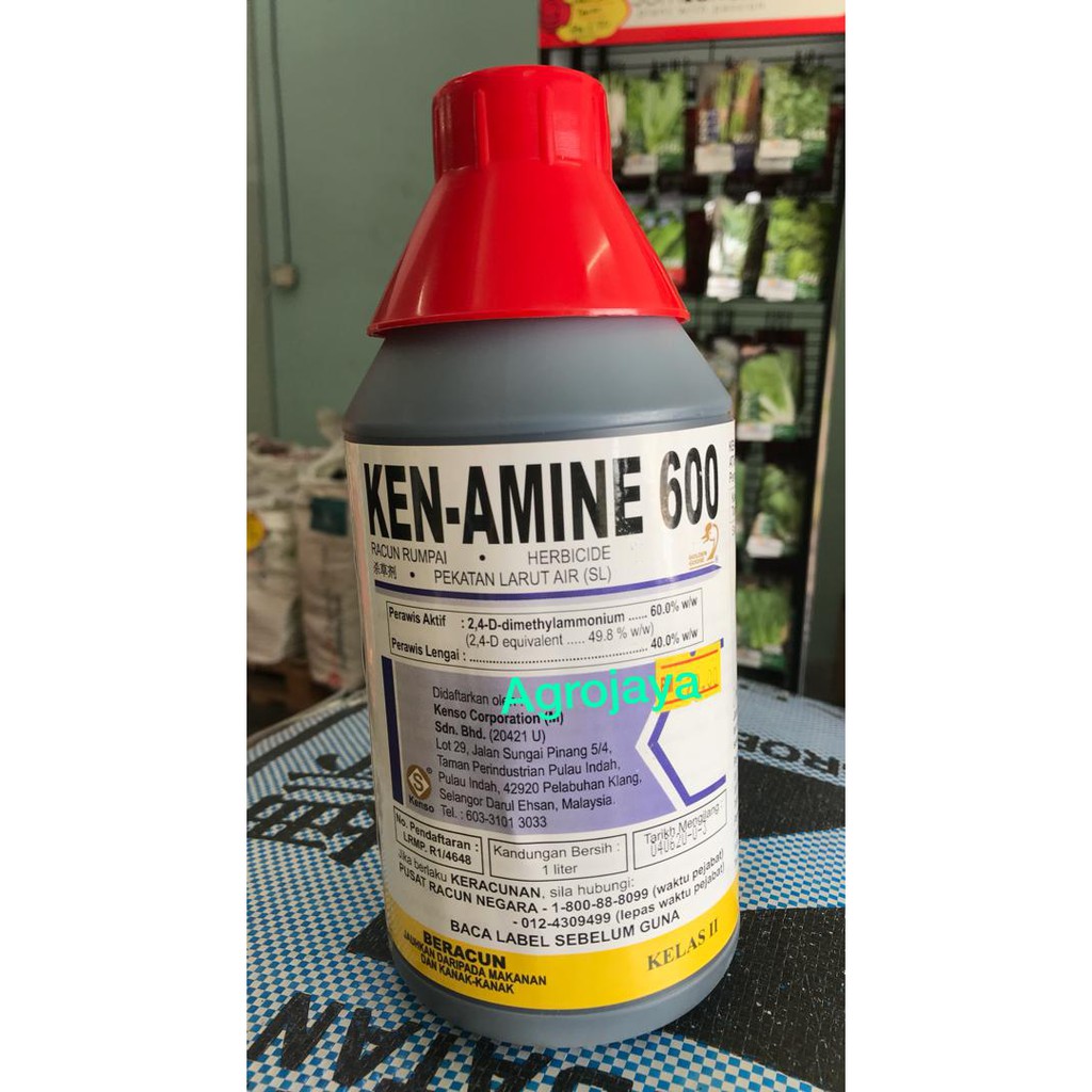 KEN AMINE 600 1 Liter Racun Rumput (2,4-D-dimethylammonium) | Shopee ...