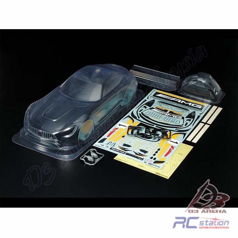 Tamiya 1/10 Body Shell #51590 - Mercedes-Benz AMG GT3 Body Parts Set ...