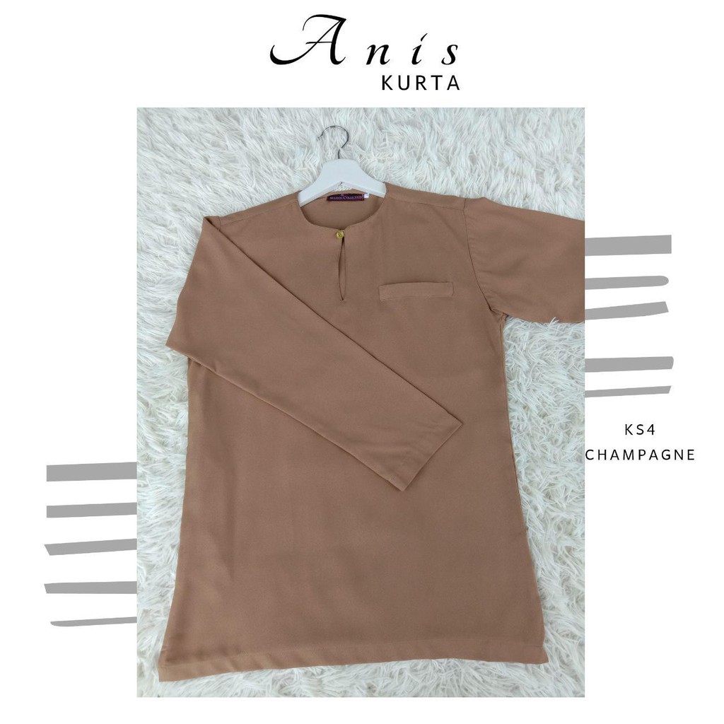 🔥READY STOCK🔥 Kurta Anis Kurta Teluk Belanga Leher Johor Kurta Plain ...