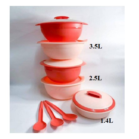 🔥READY STOCK🔥Tupperware Insulated Servers with FREE Spoon - 1.4L / 2.5L / 3.5L | Shopee Malaysia