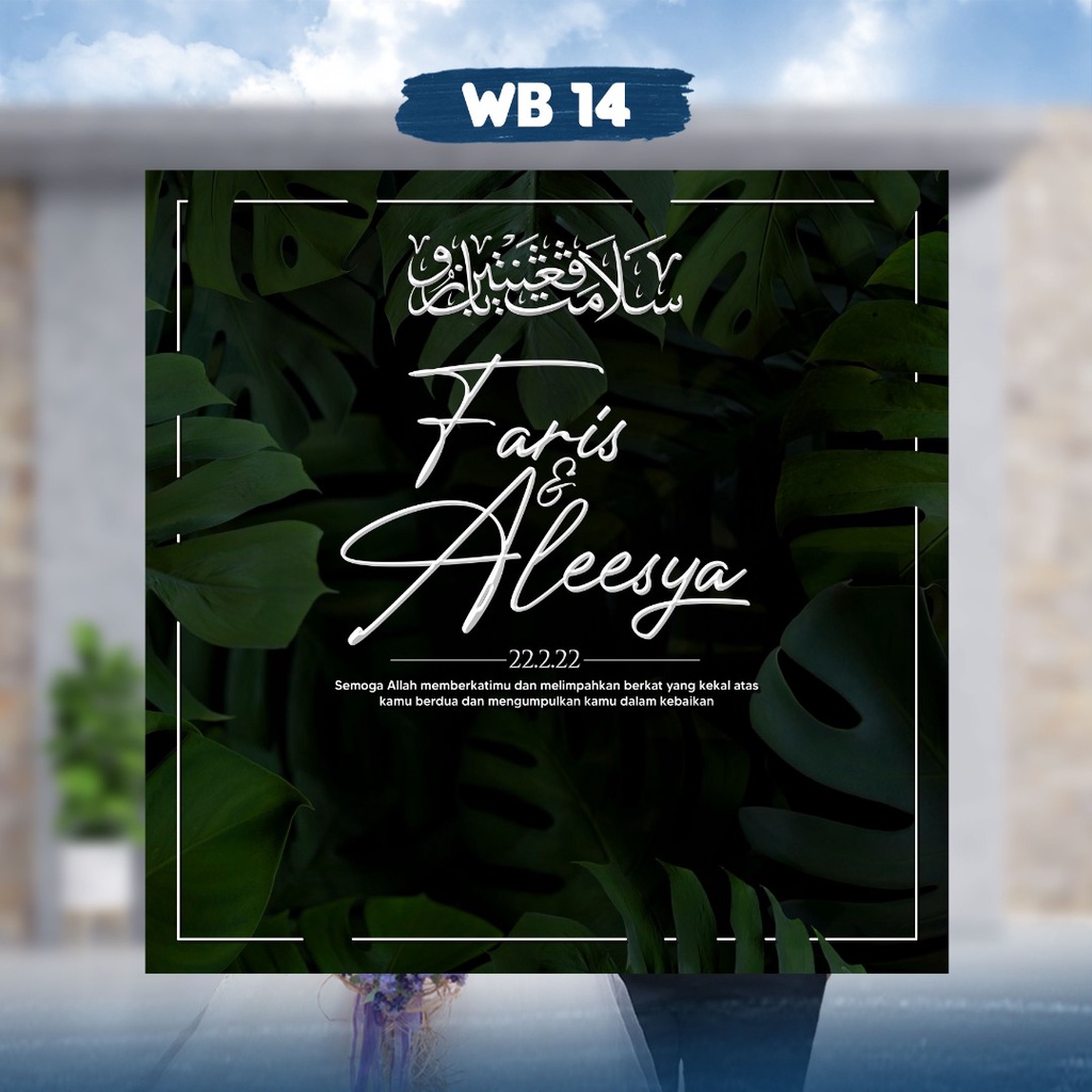 Backdrop 3D Eksklusif untuk Majlis Kahwin: Banner Wedding dengan ...