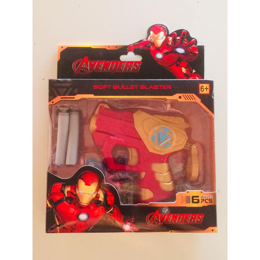 Avengers captain america iron man soft bullet blaster toy gun | Shopee ...