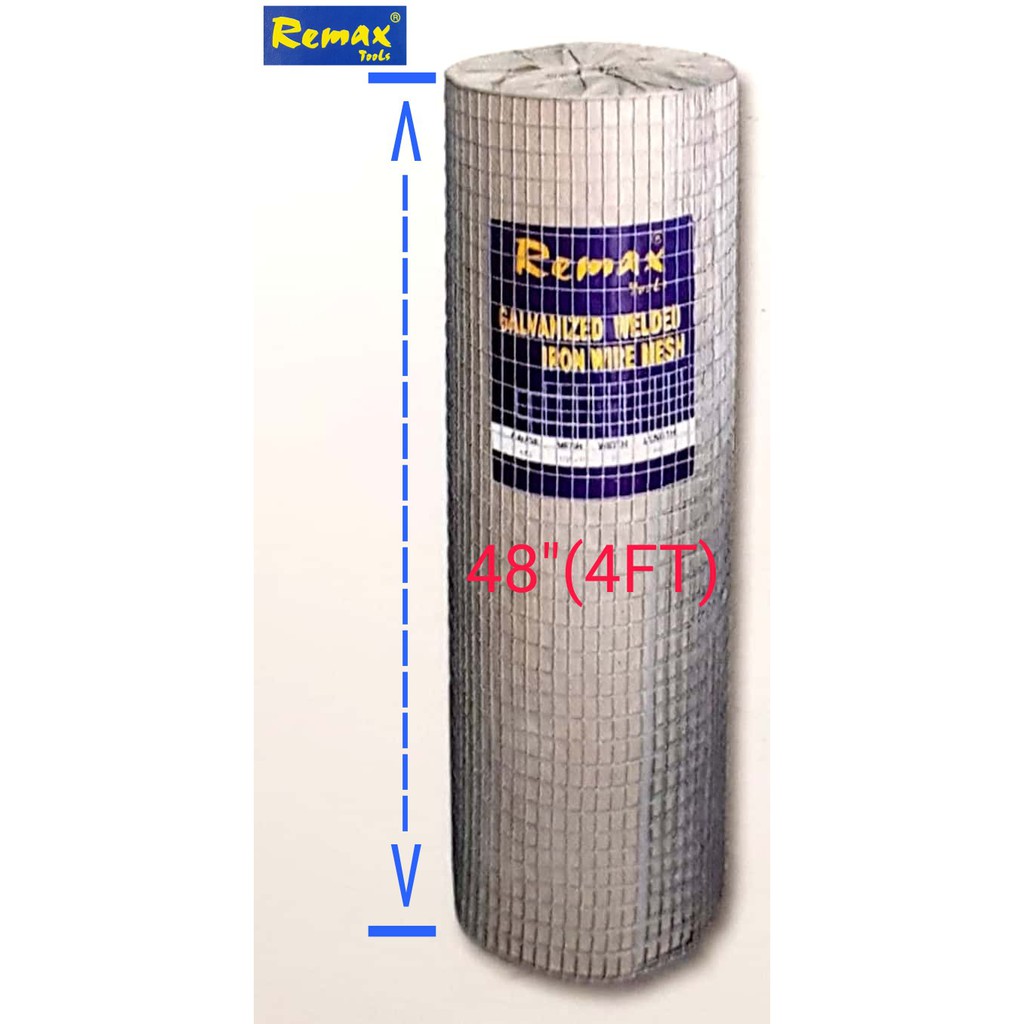 REMAX 2'' X 2'' X 4FT X 50FT 14(BWG) GALVANIZED WELDED WIRE MESH 20 ...