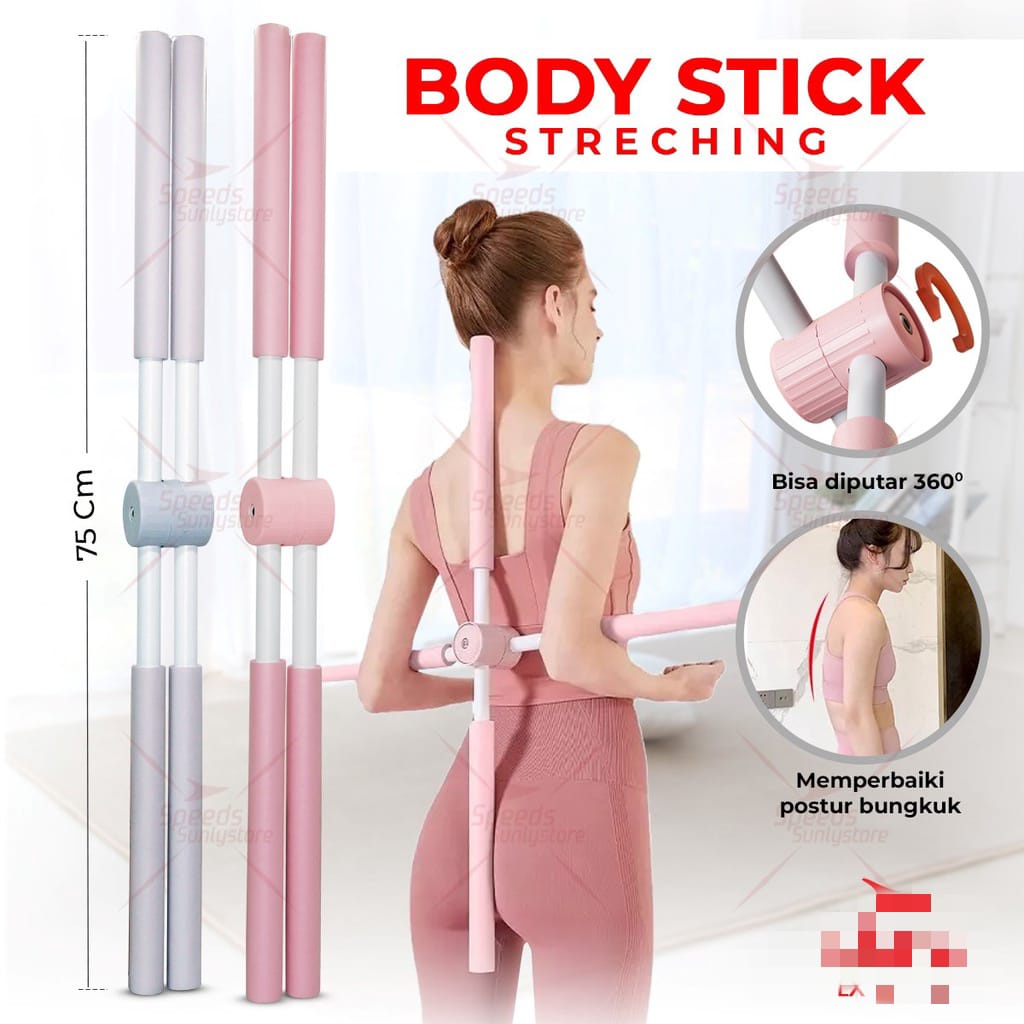 (HJ_888)Foldable Back Stretcher Yoga Stick Yoga Stick Back Stretcher ...