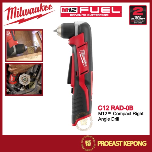 MIWAUKEE C12 RAD-0B M12™ 10mm Compact Right Angle Drill | Shopee Malaysia