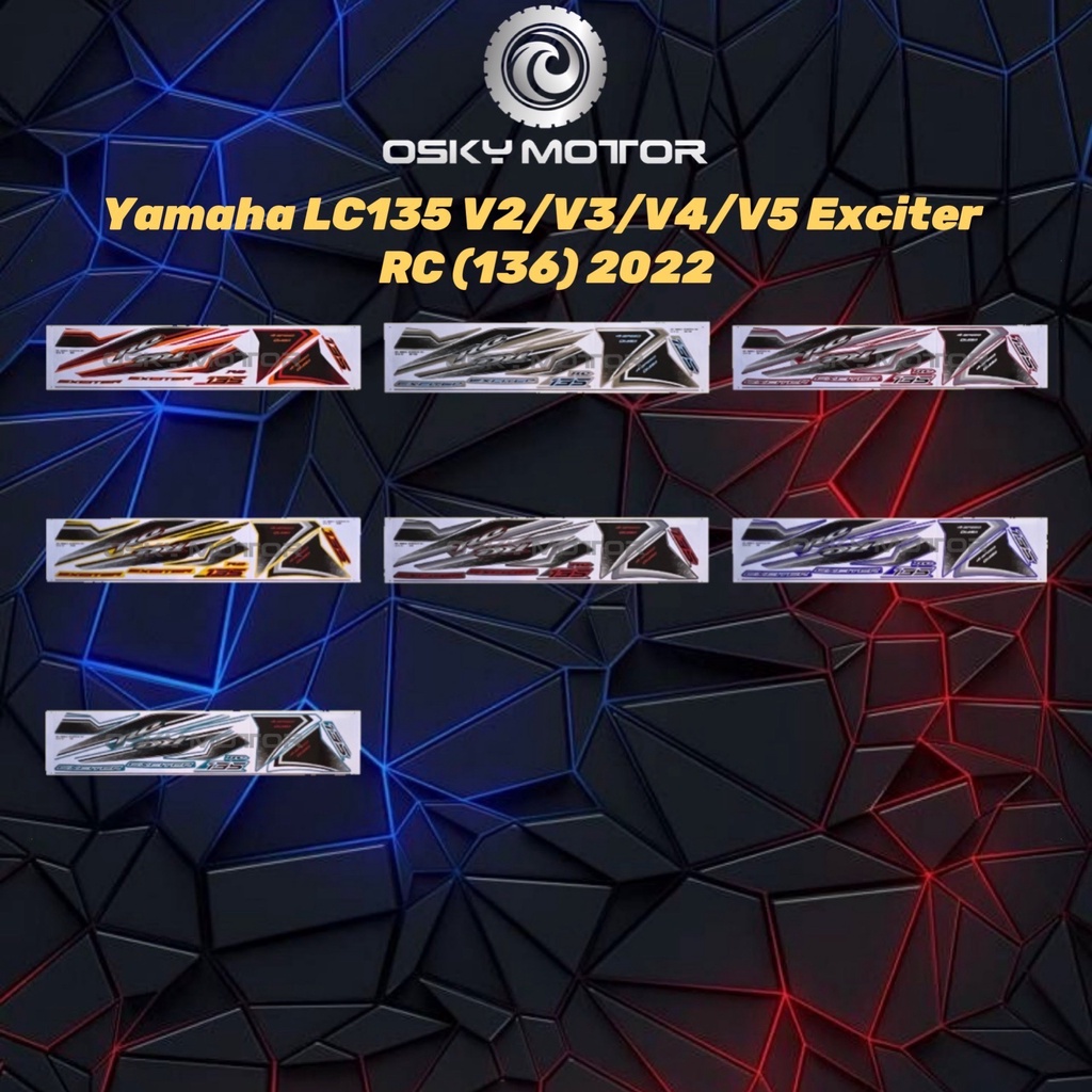 Yamaha LC135 V2/V3/V4/V5 Exciter RC (136) 2022 Body Sticker | Shopee Malaysia