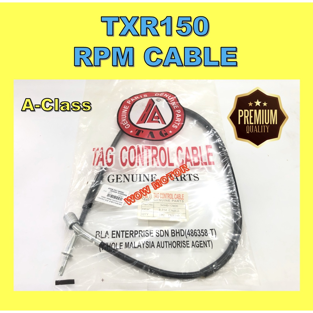 TXR 150 RPM CABLE TXR TACHO CABLE TXR150 R.P.M. CABLE TXR 34940-12B00 ...