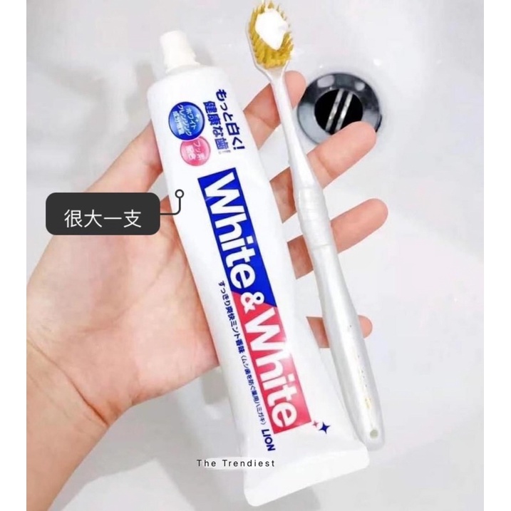 Japan Lion White & White Toothpaste 日本狮王白牙膏 (150g) | Shopee Malaysia