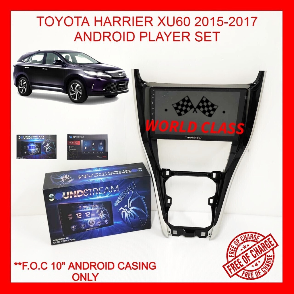 TOYOTA HARRIER XU60 2015-2017 SOUNDSTREAM 10" ANDROID IPS PLAYER FULL ...