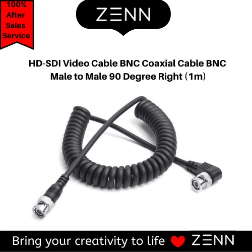 ZENN HD-SDI Video Cable BNC Coaxial Cable BNC Male to Male 90 Degree ...