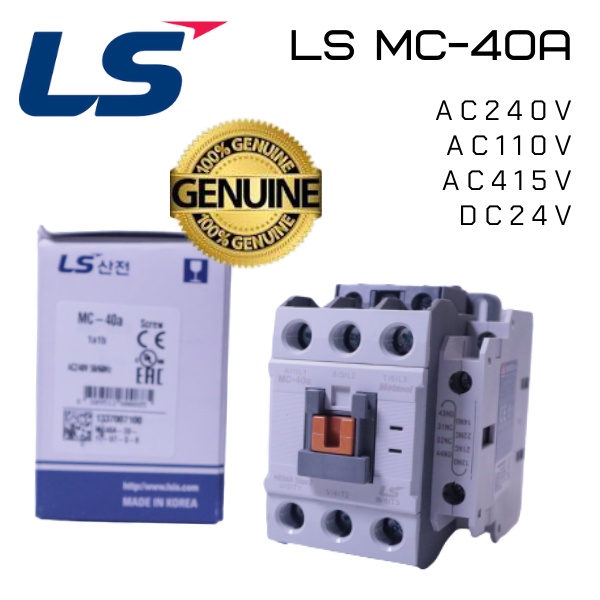 LS ( MC-40a ) 1a1b Metasol Magnetic Contactor 3Pole AC240V/AC110V/AC415V/AC24V | Shopee Malaysia