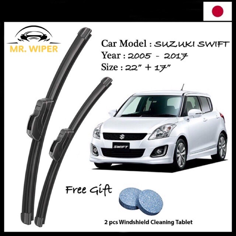 🔥 MR WIPER🔥 SUZUKI SWIFT (2005-2017) MR WIPER JAPAN TECHNOLOGY WIPER ...