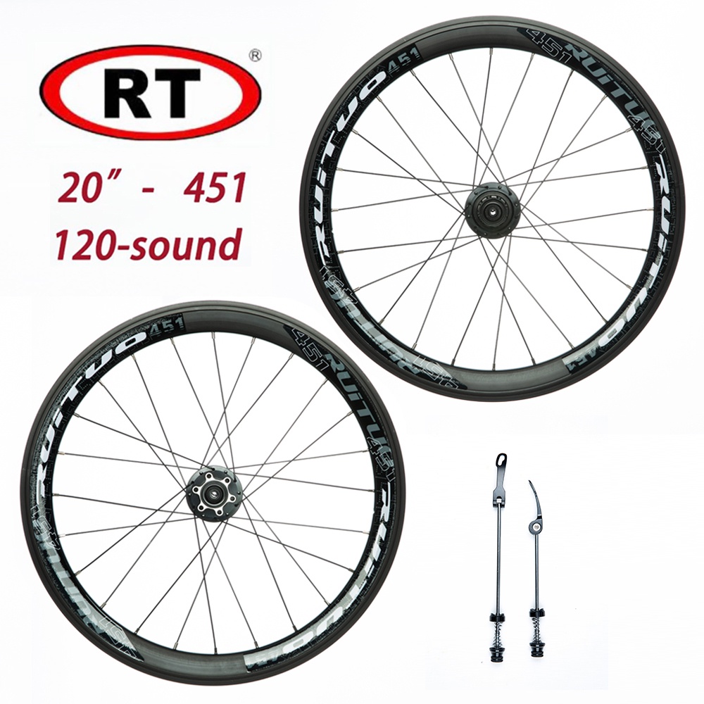 Original RT Folding Bike Wheel 451/406 7-12 Speed Bicycle Wheel Set ...
