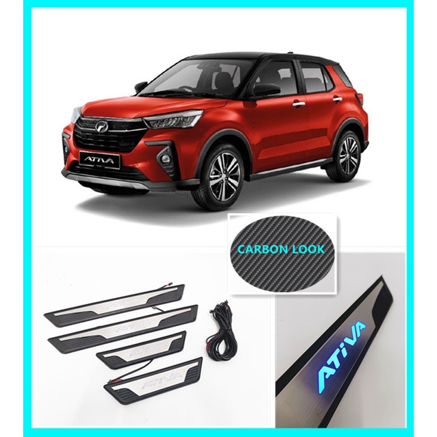 PERODUA ATIVA OEM ABS Stainless Steel Side Steel Plate With Led(Blue ...
