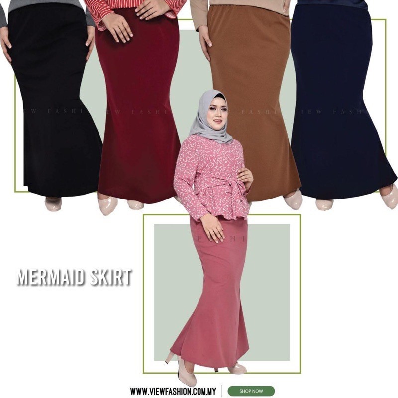 [VIEW] XL-3XL MUSLIMAH PLUS SIZE MERMAID SKIRT 8009 | Shopee Malaysia