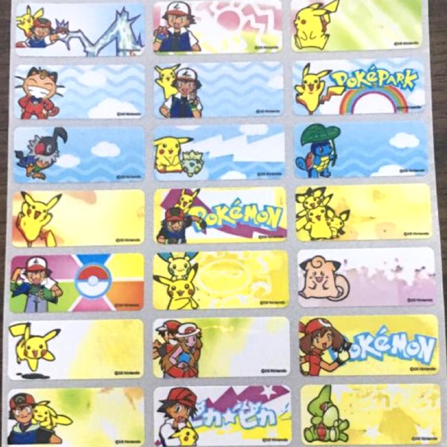 Pokemon Medium Size Name Stickers | Shopee Malaysia