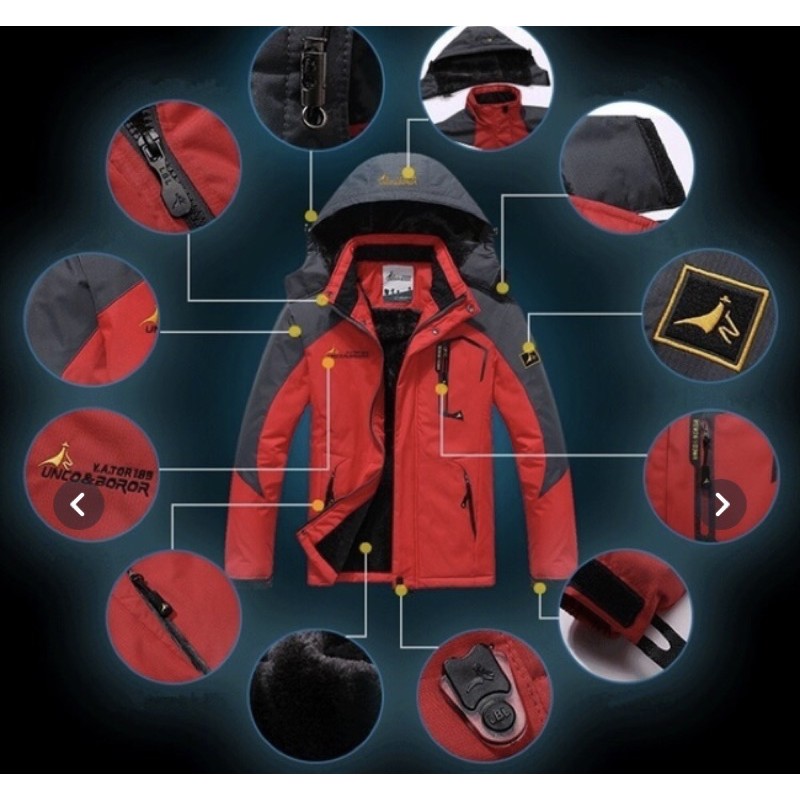 Winter Spring Jacket Men Thick Velvet Warm Coat Windproof Hood Outwear ...