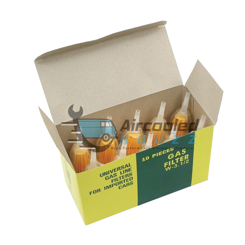 EMPI Universal Plastic Fuel Filter, Box of 10 Volkswagen Beetle Type 1 ...