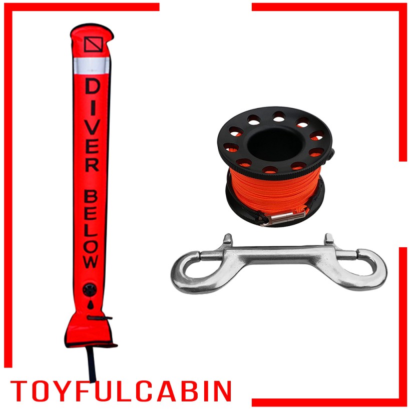 [toyfulcabinMY] Compact 15m Dive Reel & SMB Surface Marker Buoy for ...