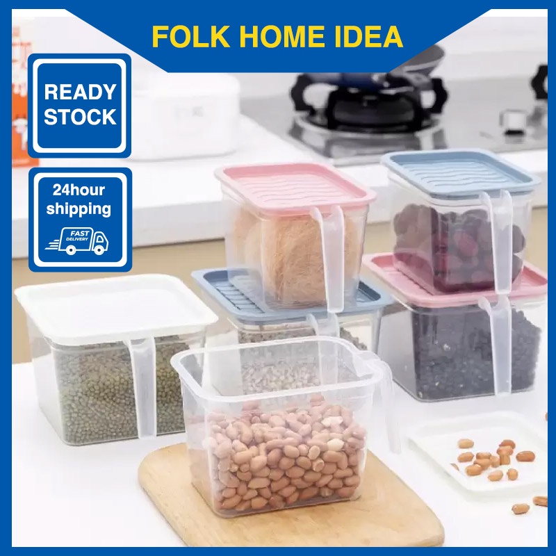 Food Storage Ingredient Container Thickened Refrigerator with Lid ...