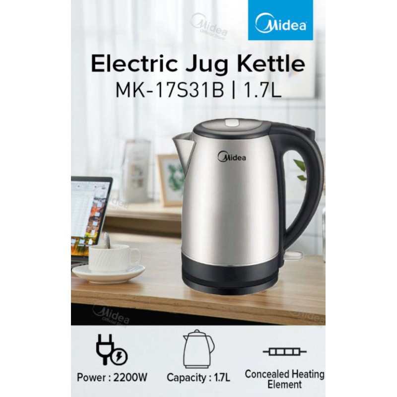 Midea Electric Kettle ( MK-17S31B ) 1.7L 4000 Series New Jug Kettle ...
