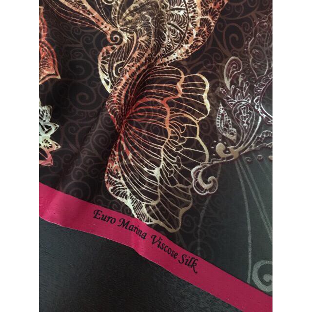 4m kain pasang euro manina viscose silk dull satin bidding 45 | Shopee ...