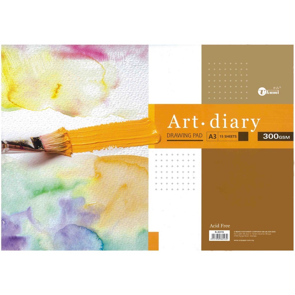 Ukami 300gsm A4/A3 Art Diary Drawing Block / Drawing Pad / Kertas ...