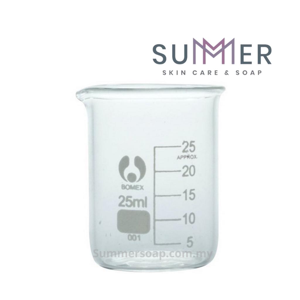 Summer Soap Glass Beaker 25ML With Spout and Graduation / Bikar Murah ...