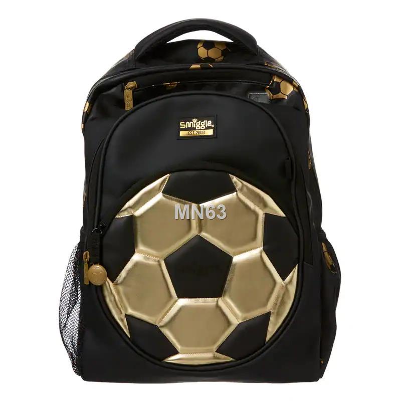 INS recommended Smiggle Backpack Golden football console School bag boy ...
