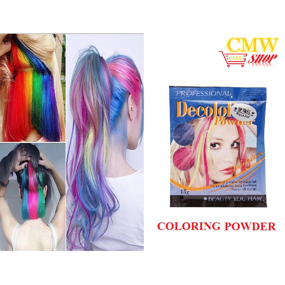 Decolor Powder Hair Dye Color Powder 15g | Shopee Malaysia