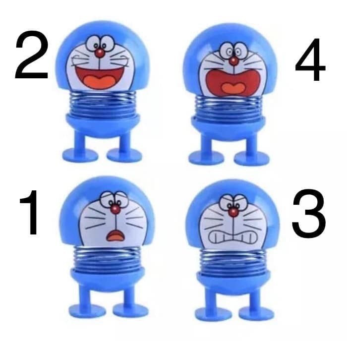 Car Dashboard Display Shake Smile DORAEMON Emoji Shake Spring Doll ...