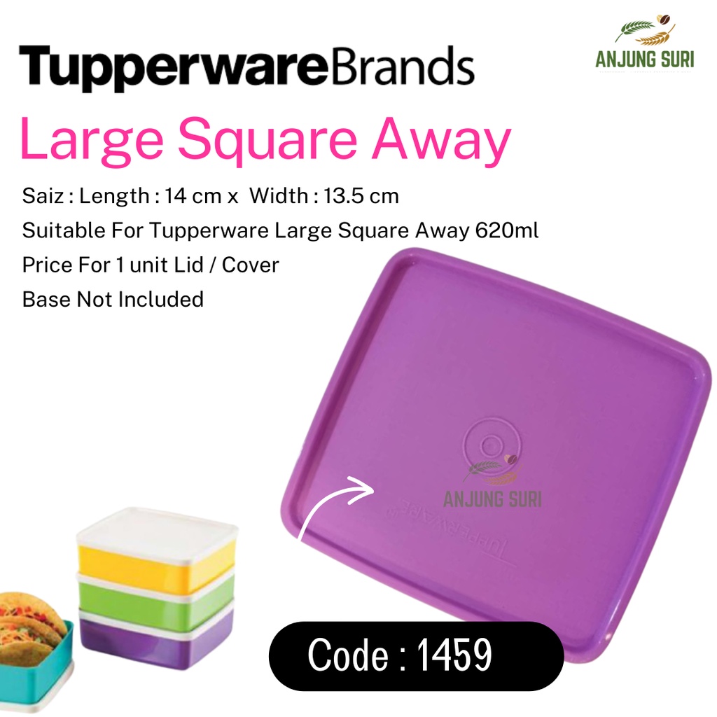 Tupperware Bekas Penutup Segiempat Pelbagai Saiz - Square Seal Cover ...