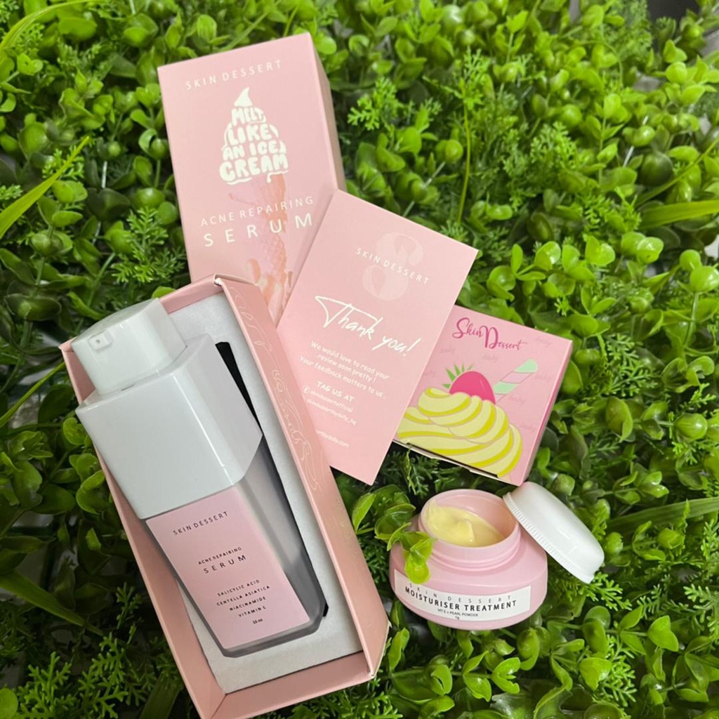 SKIN DESSERT 🥰BY DOLLY [MOISTURISER TREATMENT 5G+ACNE REPAIRING SERUM ...