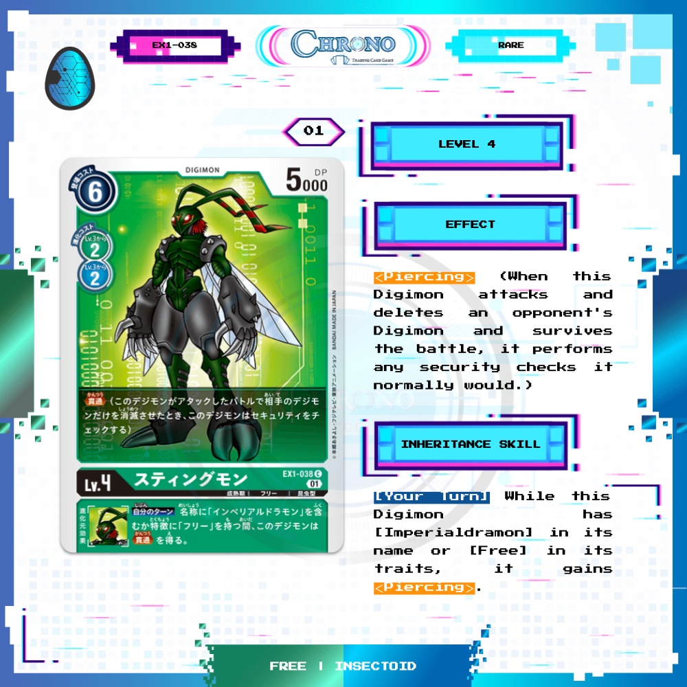 EX1-038 | Stingmon | Common | Digimon Card Single | Chrono TCG ...