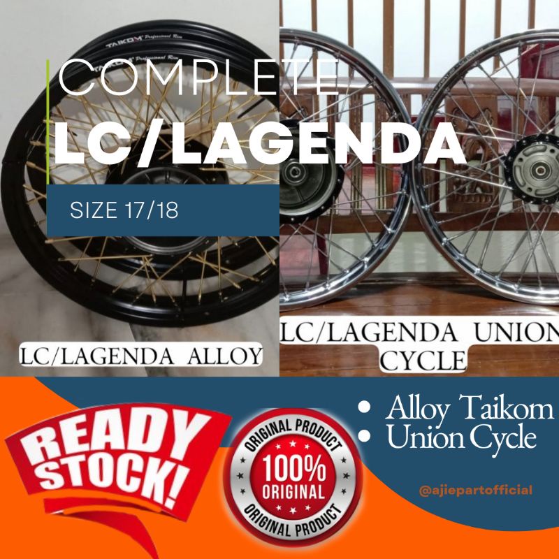 COMPLETE SET RIM LC/LAGENDA 🔥 ALLOY TAIKOM UNION CYCLE 17/18 | Shopee ...