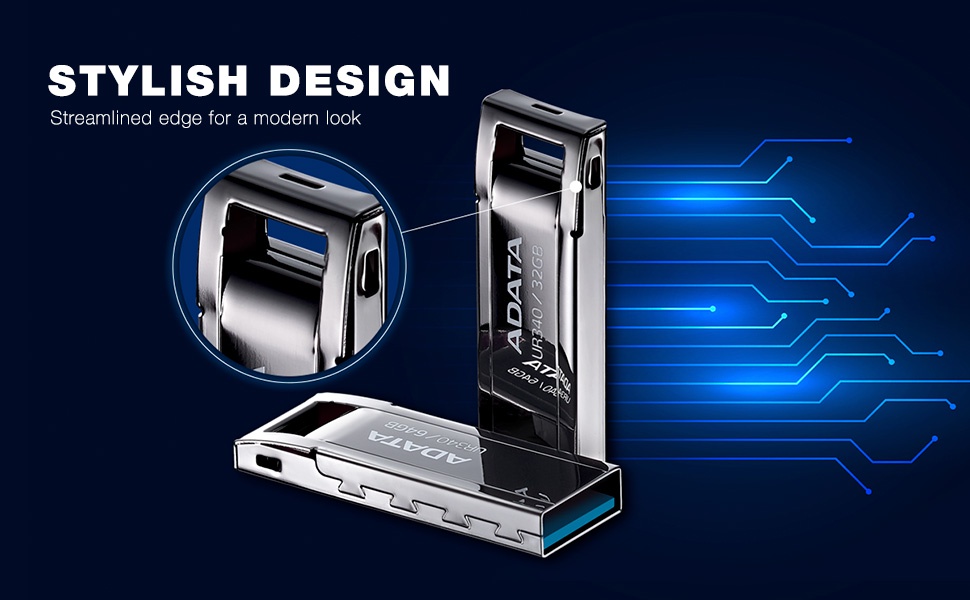 ADATA UFD USB 3.2 UR340 METAL AROY LIGHTWEIGHT (32GB/64GB/128GB ...