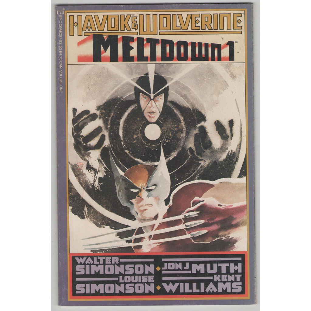 Havok & Wolverine - Meltdown 1, 2 (1989) 1980's Squarebound. Cardstock ...