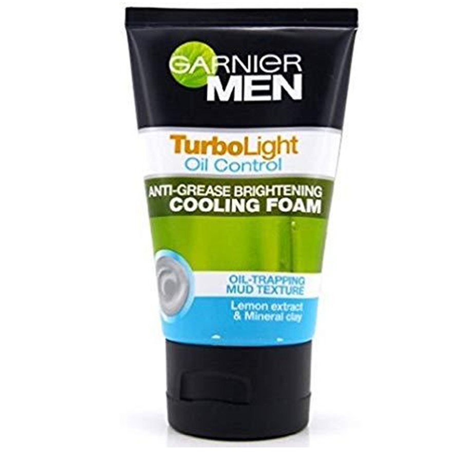 GARNIER Men Turbolight Oil Control Anti-Grease White Cool Foam (100g ...