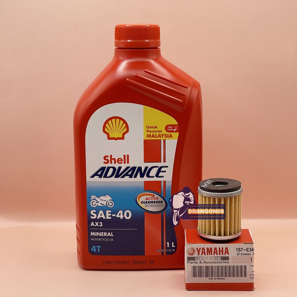 4T 🔥NEW PACKING AX3🔥 4T Shell AX3 SAE40/20W40 (100% Original Shell ...