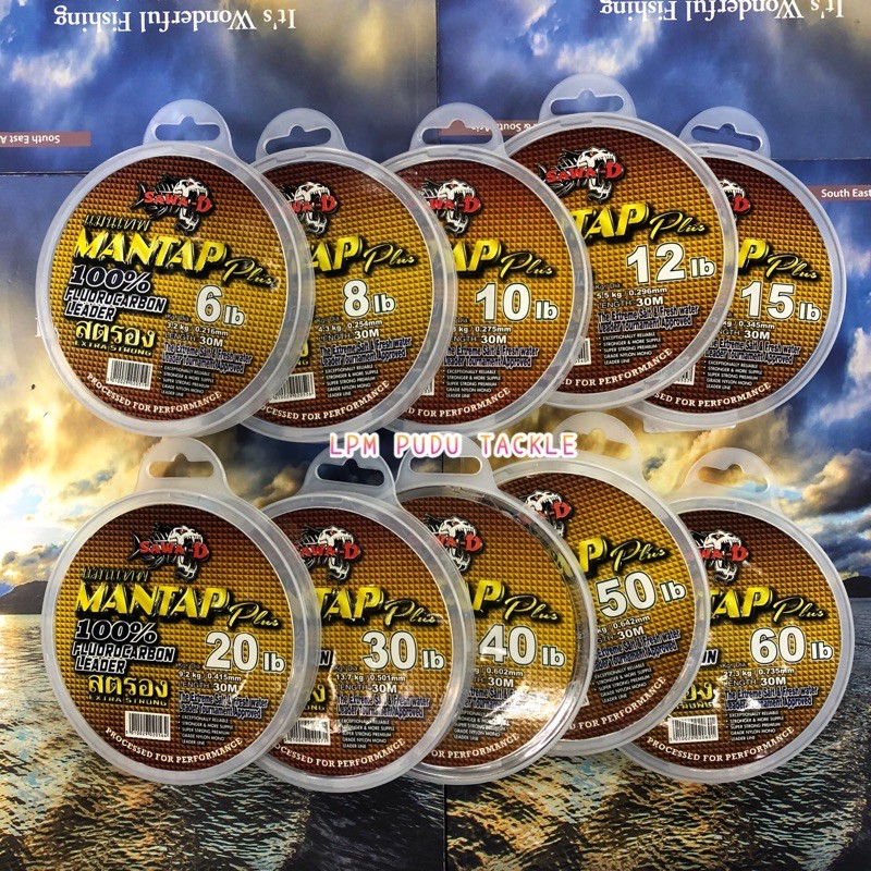 SAWA-D MANTAP PLUS 100% FLUOROCARBON LEADER 30M LINE | Shopee Malaysia