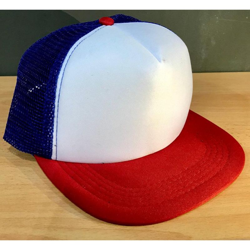 Trucker Cap Kosong Dewasa - Biru / Putih / Merah | Shopee Malaysia