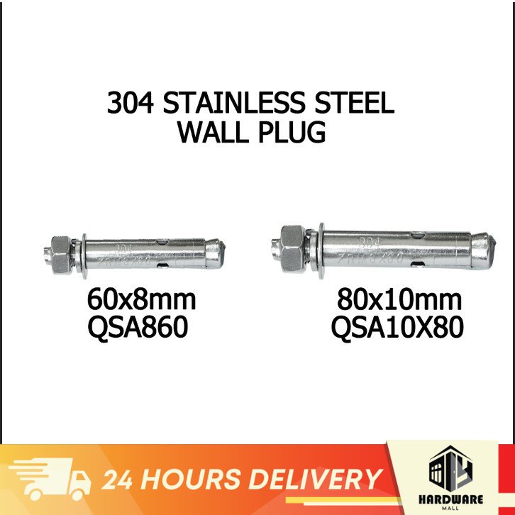 M8 M10 Stainless Steel Sleeve Metal Anchor Screw Wallplug Concrete Wall ...