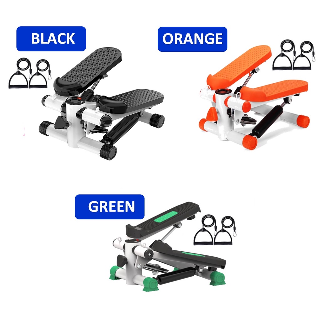 🔥🔥 Home Gym Mini stepper with Resistance Bands LCD Counter Slimming Leg ...
