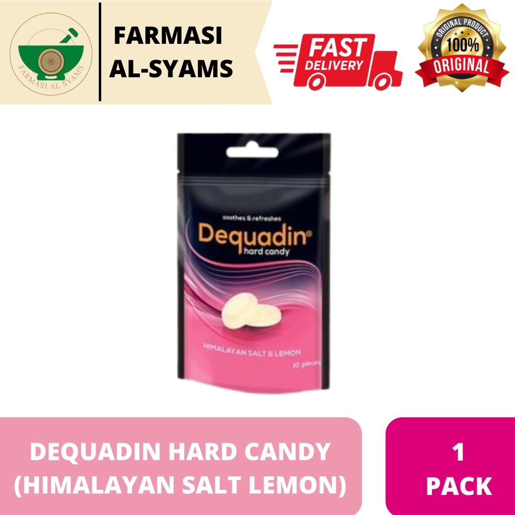 Dequadin Hard Candy Himalayan Salt & Lemon for Sore Throat (35g ...