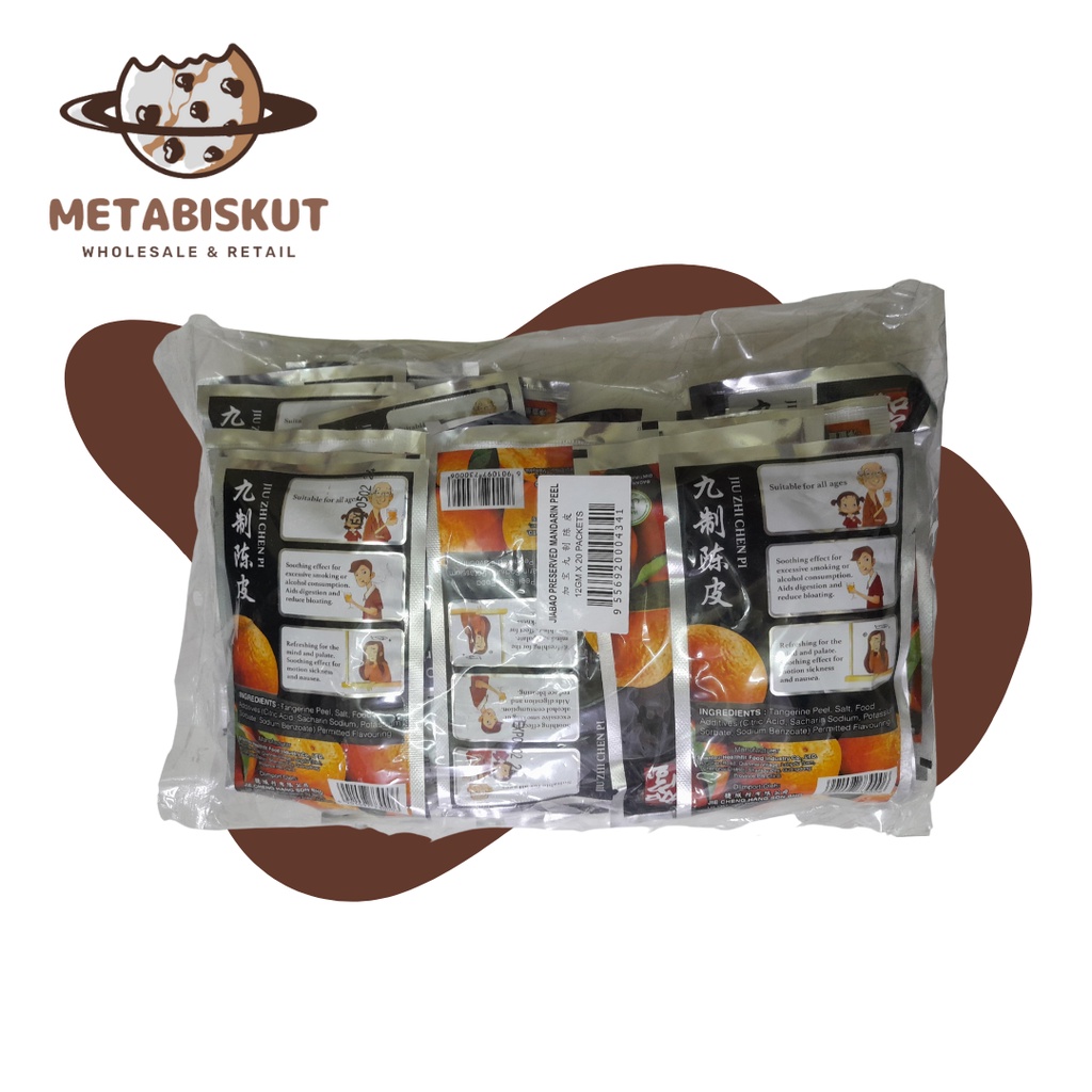 KULIT LIMAU/JIU ZHI CHEN PI/JIABAO PRESERVED MANDARIN PEEL (12GM X 20 ...