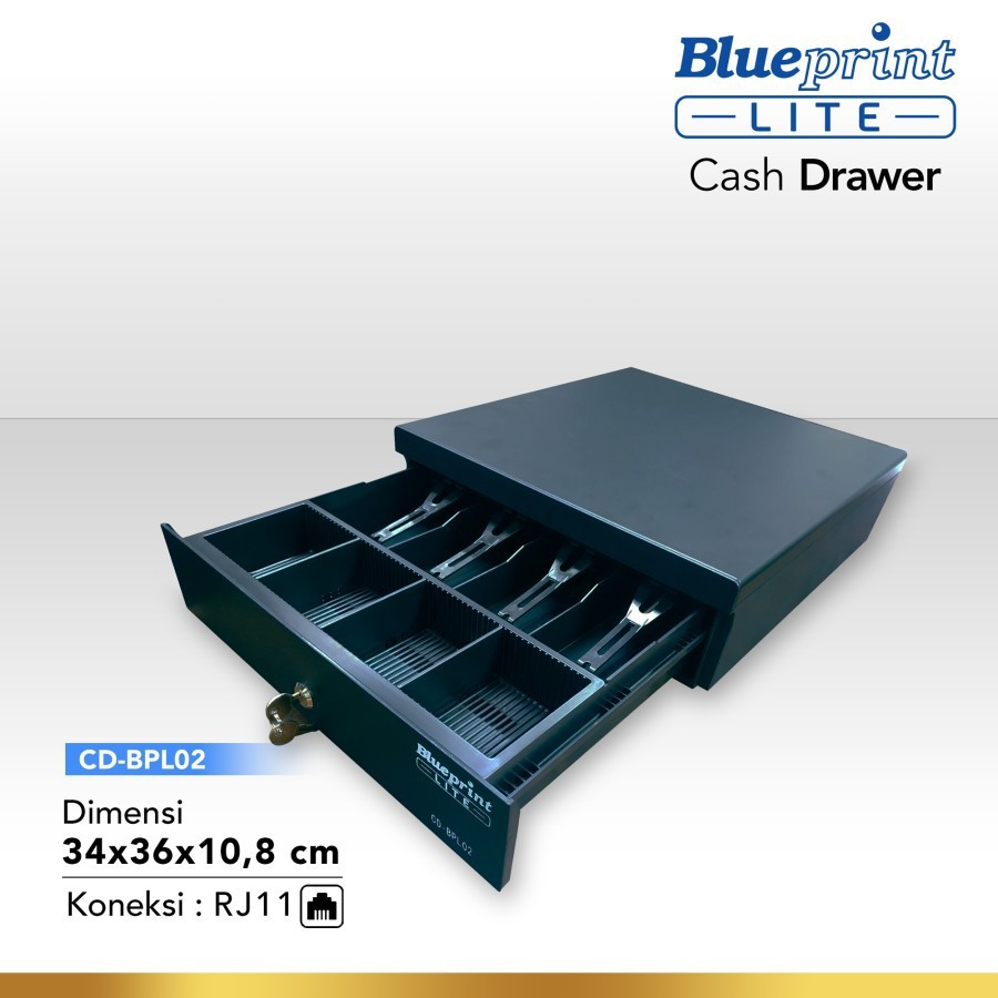 Cash DRAWER CASHIER DRAWER BLUEPRINT BPL02 34 X 36 X 10,8cm RJ11 ...
