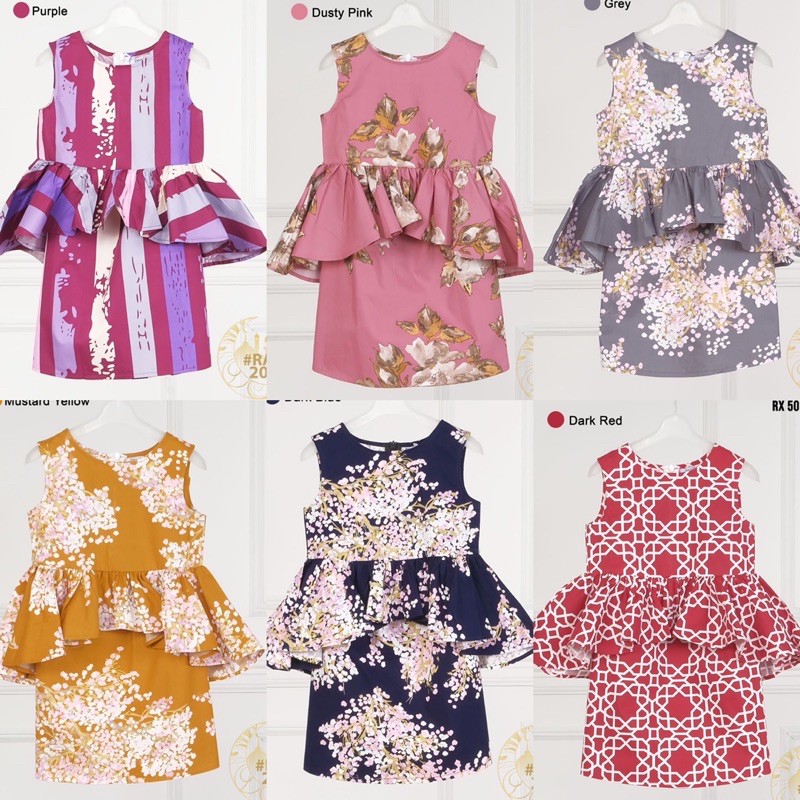 (Raya 2021 Collection) Dhia Cotton - Kurung Peplum Rania Kids (Batch 7 ...